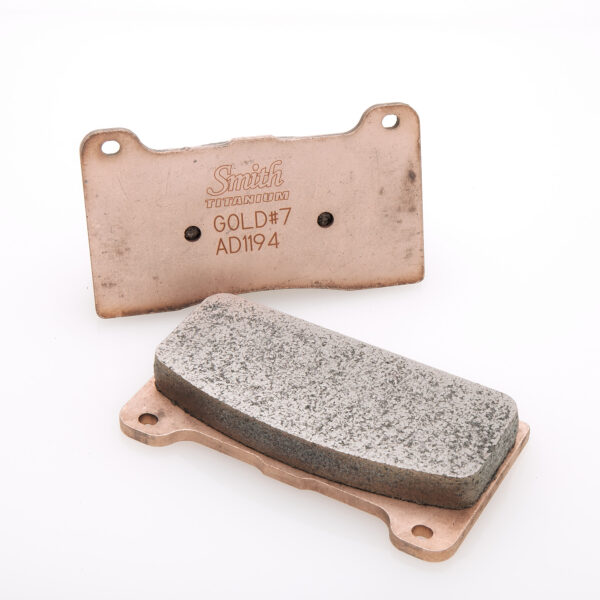 Sprint Car Inboard Rear Brake Pad (set) - Gold #7 : Smith Titanium