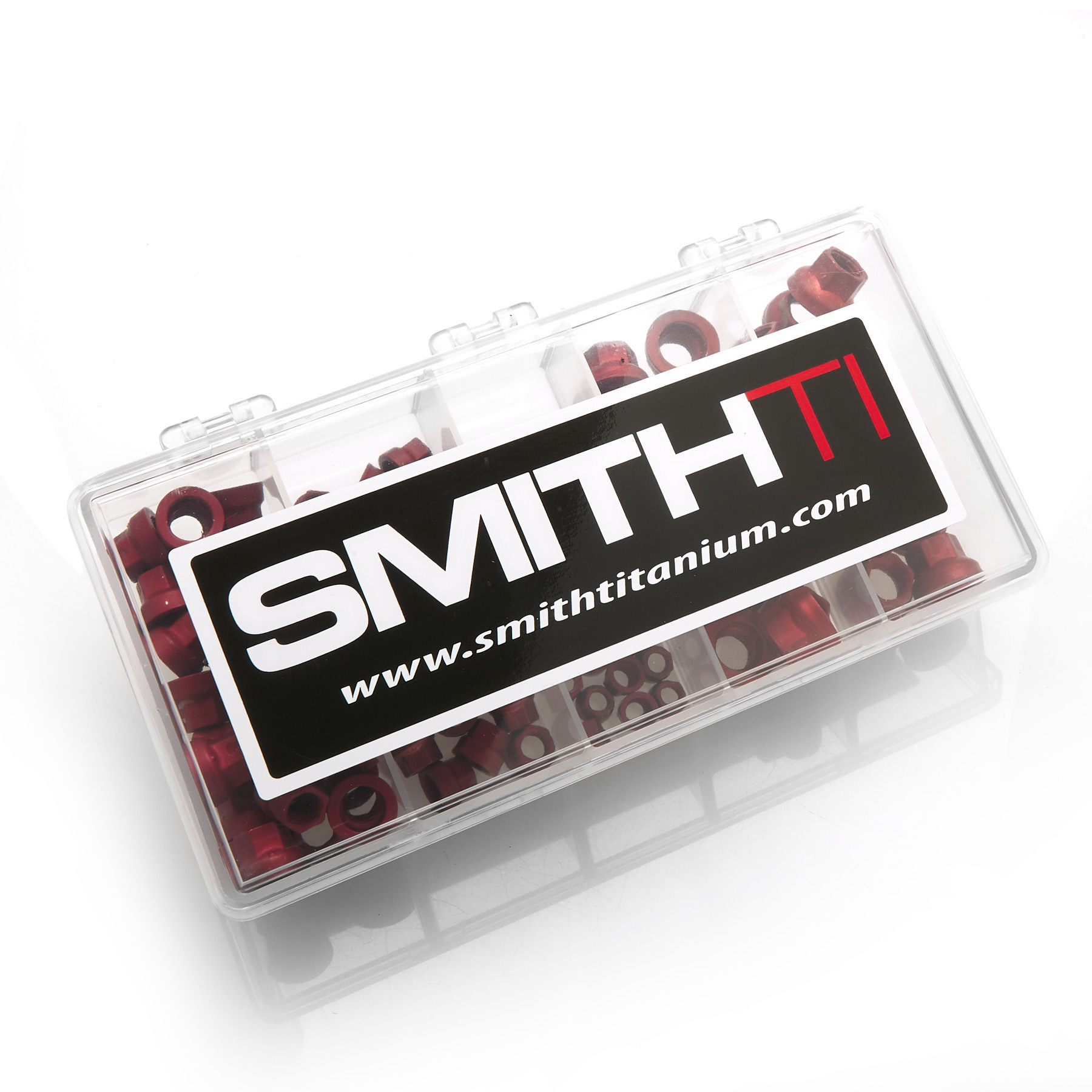 Assorted Red Aluminum Jet Nut Kit : Smith Titanium