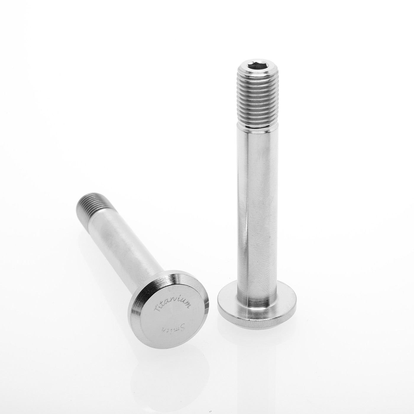 Large Flat Button Head 3/8 - 24 x 2-3/8 : Smith Titanium