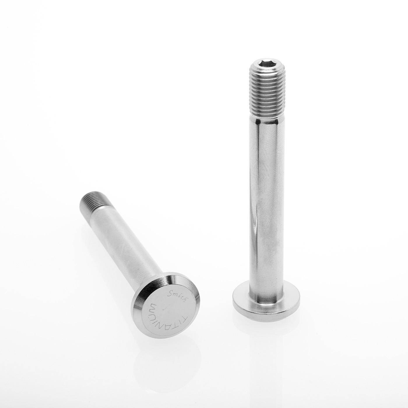 Large Flat Button Head 3/8 - 24 x 2-3/4 : Smith Titanium