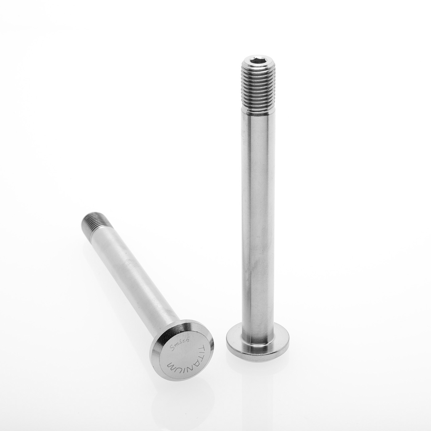 Large Flat Button Head 3/8 - 24 x 3-1/2 : Smith Titanium