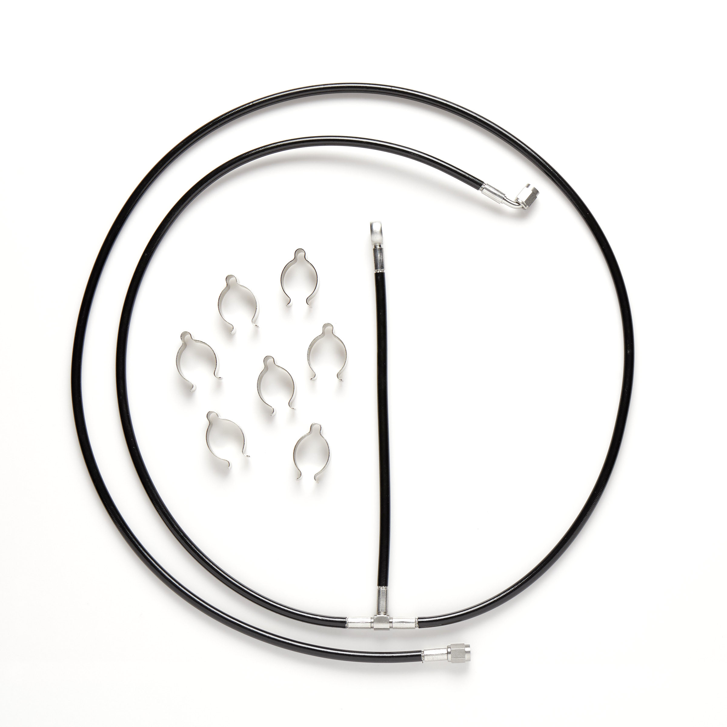Complete Triple X Brake Line Kit for Fuel Block : Smith Titanium
