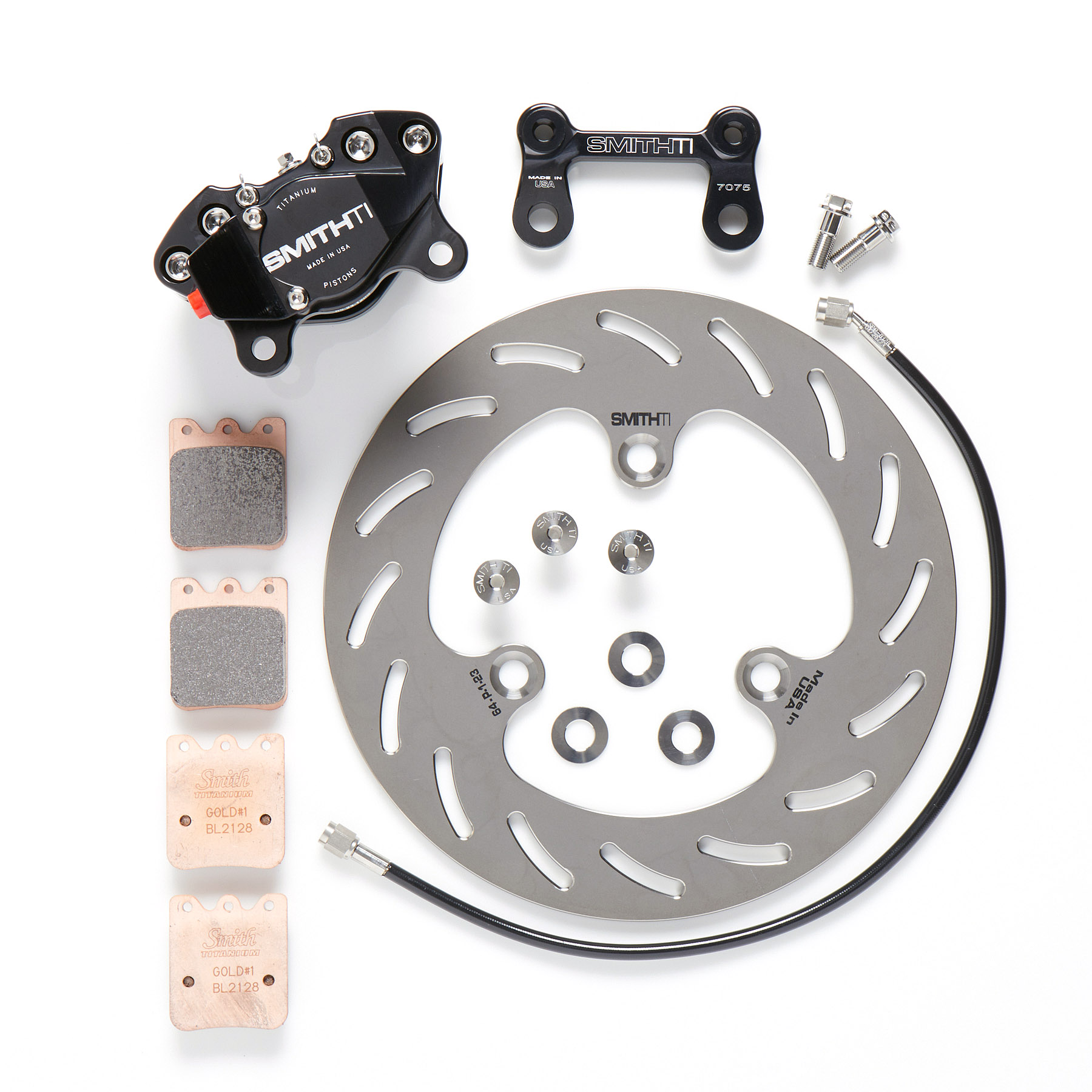 Sprint Left Front Brake System with Smith Ti Caliper : Smith Titanium