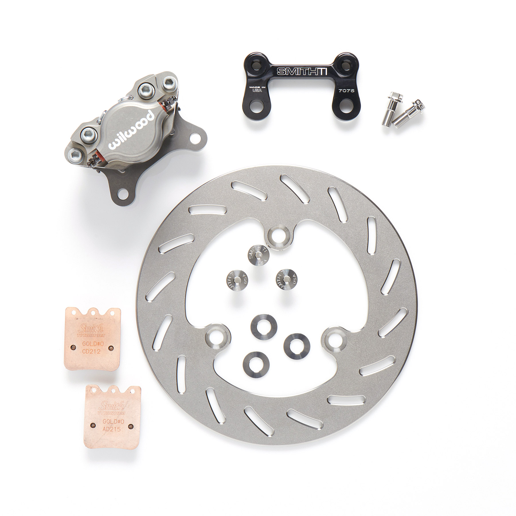 Midget Left Front Brake System with Wilwood Caliper : Smith Titanium