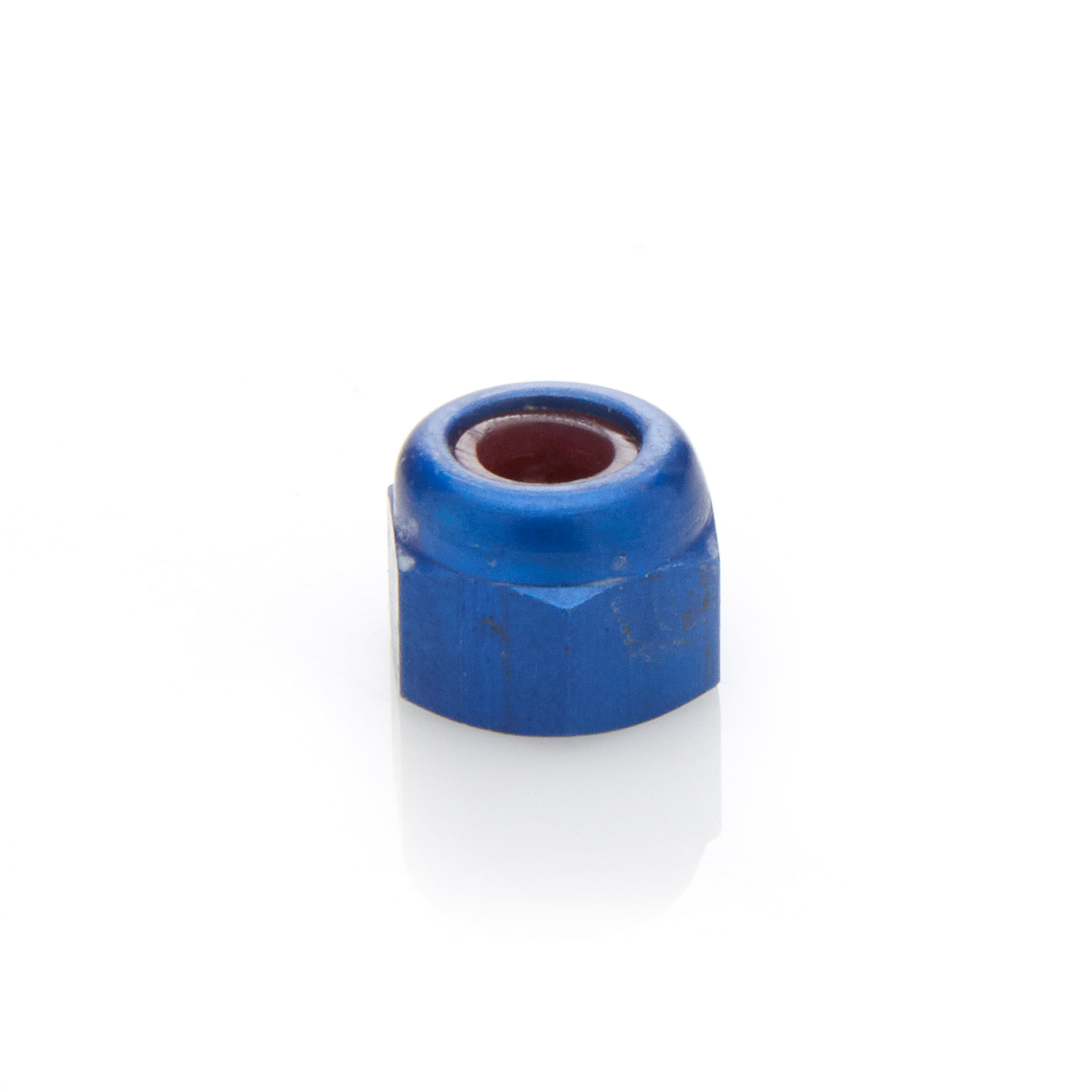 Aluminum Nylon Locking Nut 8-32 - Blue : Smith Titanium