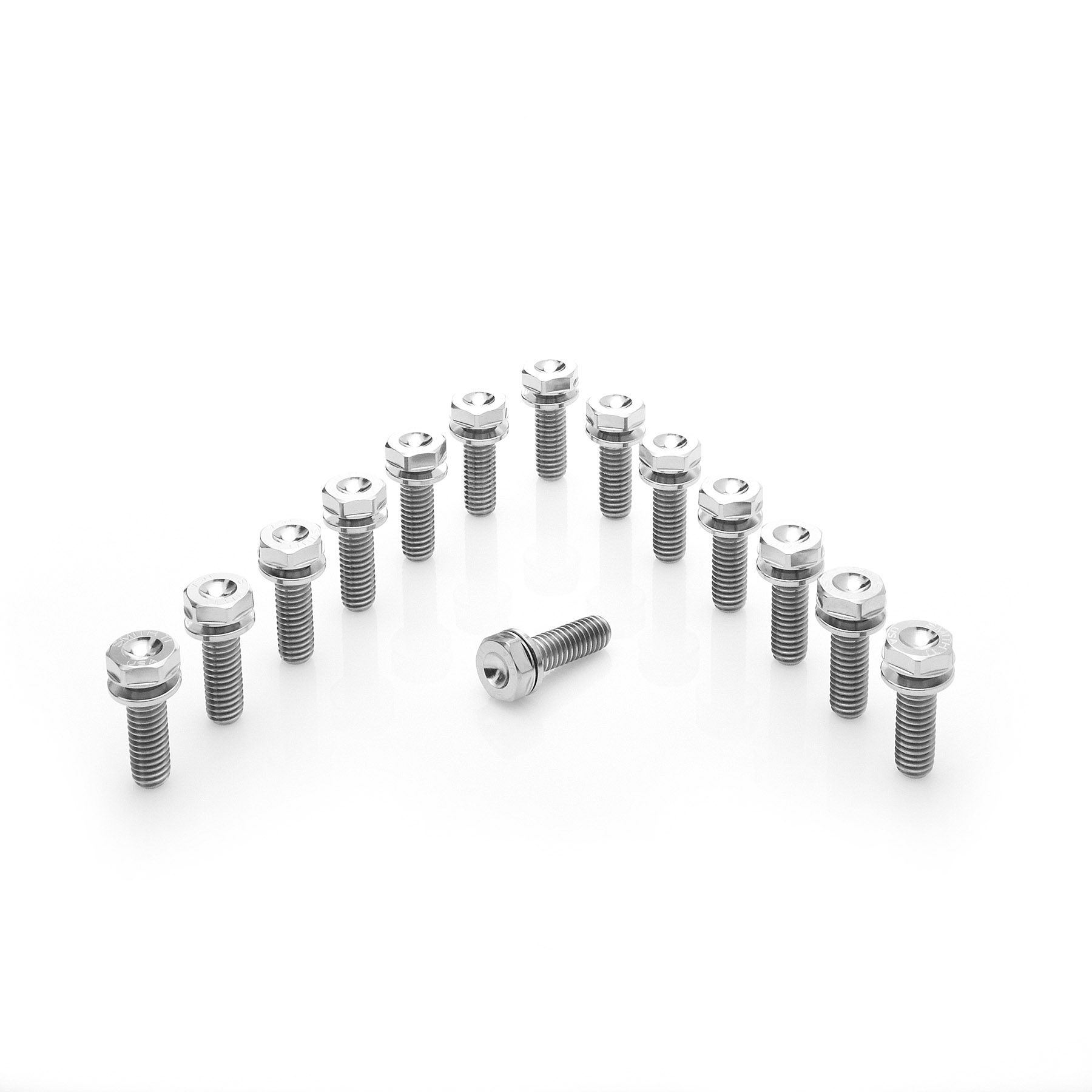 Midget Bead Lock Bolt Kit with Captive Washers : Smith Titanium
