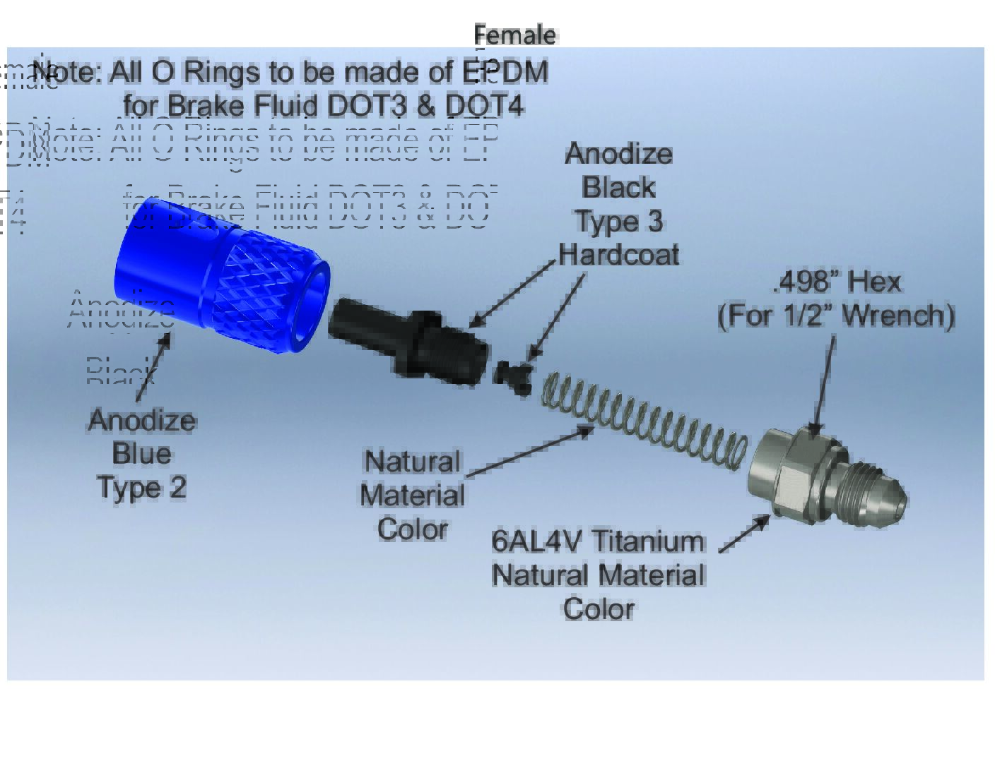 Titanium Quick Disconnect for Brake Lines : Smith Titanium